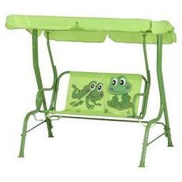Siena Garden 672608 Froggy Kinderschaukel Gestell Stahl gr&uuml;n, Fl&auml;che 100% Polyester gr&uuml;n, 75x115x118 cm