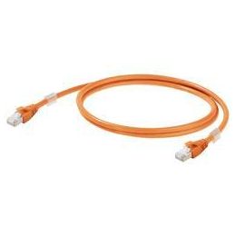 Weidm&uuml;ller 2563810010 RJ45 Netzwerkkabel, Patchkabel CAT 6a S/FTP 1.00 m Orange 1 St.