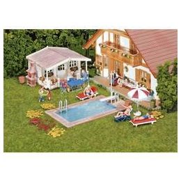 Faller 180542 H0 Swimming Pool und Gartenhaus