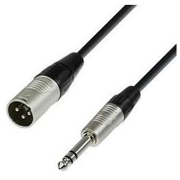 Adam Hall K4BMV0300 XLR Verbindungskabel [1x XLR-Stecker 3 polig - 1x Klinkenstecker 6.3 mm (stereo)] 3 m Schwarz