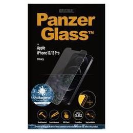 PanzerGlass Privacy Displayschutzglas mit Blickschutz Apple iPhone 12, iPhone 12 Pro 1 St. Anti-Fingerprint, antibakteriell P2708