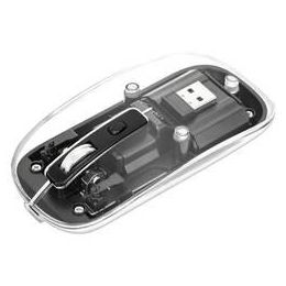 Manhattan Mouse Ottico Wireless 1600 Dpi con Micro Ricevitore USB Nero Trasparente Maus Kabellos Optisch Transparent, Schwarz 4 Tasten 800 dpi, 1200 dpi, 1600