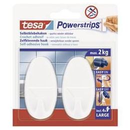 tesa POWERSTRIPS&reg; Klebehaken Large Oval Wei&szlig; Inhalt: 2 St.