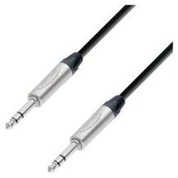 Adam Hall 5 STAR BVV 0300 Klinke Audio Anschlusskabel [1x Klinkenstecker 6.3 mm (stereo) - 1x Klinkenstecker 6.3 mm (stereo)] 3 m Schwarz
