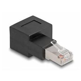 Delock RJ45 Netzwerk Adapter Kabel [1x RJ45-Stecker - 1x RJ45-Buchse] 0 m Schwarz