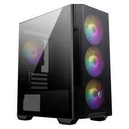 MSI M100R Midi-Tower PC-Geh&auml;use Schwarz 4 Vorinstallierte LED L&uuml;fter, Staubfilter, Seitenfenster