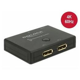 DeLock Displayport 2 - 1 Switch bidirectional 4K 60 Hz