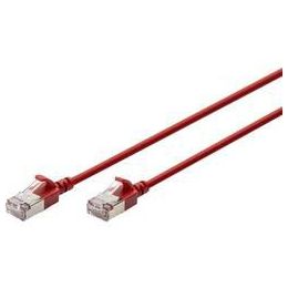 Digitus DK-1632-A-015S-R RJ45 Netzwerkkabel, Patchkabel CAT 6a F/FTP 1.5 m Rot Farbcodiert, Geschirmt, mehrdr&auml;htig, mit Knickschutzt&uuml;lle 1 St.
