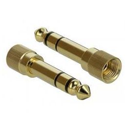 Delock 65983 65983 Klinke Audio Adapter [1x Klinkenstecker 6.35 mm - 1x Klinkenbuchse 3.5 mm] Gold