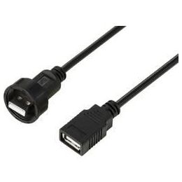 USB 2.0-Kabel mit USB-A-Stecker auf IP67-USB-A-Buchse, 0,5 m TC-E13T-MU2-MWA/FU2-NWA-0.5PV-S Wasserdichtes Kunststoffkabel TC-13543540 TRU COMPONENTS Inhalt: 1