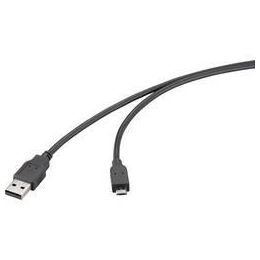 Renkforce USB-Kabel USB 2.0 USB-A Stecker, USB-Micro-B Stecker 5.00 m Schwarz RF-6830436