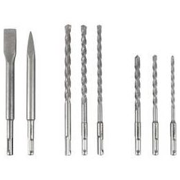 FRITZFURT 3161-3008 40CR-Stahl Hammerbohrer-Set 8teilig 6 mm, 8 mm, 10 mm, 12 mm SDS-Plus 1 Set