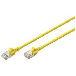 Digitus DK-1632-A-030S-Y RJ45 Netzwerkkabel, Patchkabel CAT 6a F/FTP 3 m Gelb Farbcodiert, Geschirmt, mehrdr&auml;htig, mit Knickschutzt&uuml;lle 1 St.