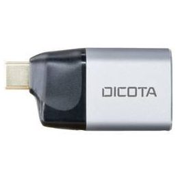 DICOTA - Videoadapter - 24 pin USB-C m&auml;nnlich zu HDMI, 24 pin USB-C weiblich - Silber - Support von 4K 60 Hz, USB-Stromv