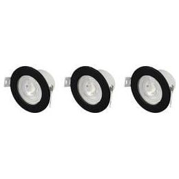 Sygonix SY-6418012 LED-Einbauleuchte 3er Set LED LED 5.5 W Schwarz