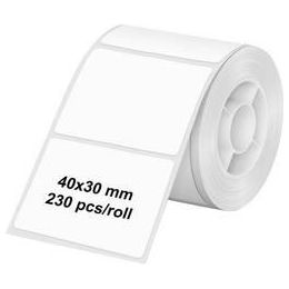 Olympia Etiketten (Rolle) 40 x 30 mm Thermodirekt Papier Wei&szlig; 1 St. 6320 Universal-Etiketten