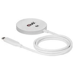 club3D Induktions-Ladeger&auml;t 25 W Qi2 USB-C 25Wa CAC-3026 Ausg&auml;nge Induktionslade-Standard Wei&szlig;