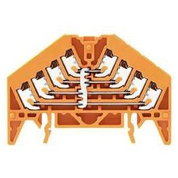 Weidm&uuml;ller 1301630000 Verteilerblock Push-In-Klemme, Steckanschluss Orange 20 St.