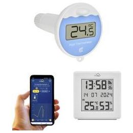 TFA Dostmann TFA.me Starter Set mit WLAN Gateway und Poolsender Schwimmbecken-Thermometer Wei&szlig; 35.8110.02