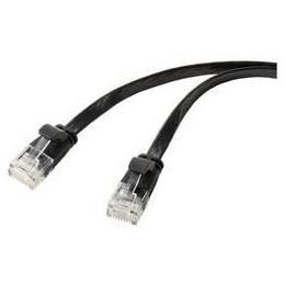 Renkforce RF-5771530 RJ45 Netzwerkkabel, Patchkabel CAT 6 U/UTP 0.50 m Schwarz PVC-Mantel 1 St.