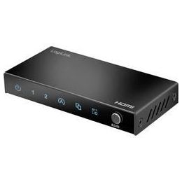 LogiLink HD0066 HDMI-Splitter LED-Anzeige, Metallgeh&auml;use, mit Status-LEDs Schwarz