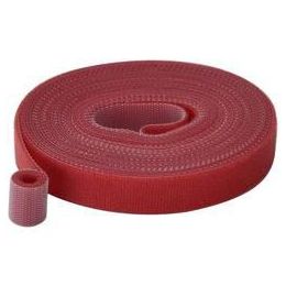 TRU COMPONENTS T24CA062 Klettband zum B&uuml;ndeln Haft- und Flauschteil (L x B) 5 m x 15 mm Rot 5 m