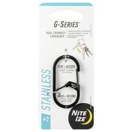 NITE Ize Schl&uuml;ssel-Karabiner NI-GS2-01-R6 G-Series #2 Schwarz 1 St.