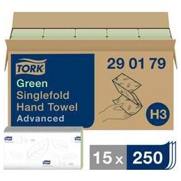 TORK 290179 Zickzack Advanced Papierhandt&uuml;cher (L x B) 23 cm x 25 cm Gr&uuml;n 3750 St.