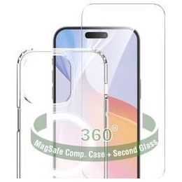 4Smarts 360&deg; Premium Protection Set Backcover Apple iPhone 16 Pro Max Transparent Induktives Laden 541193