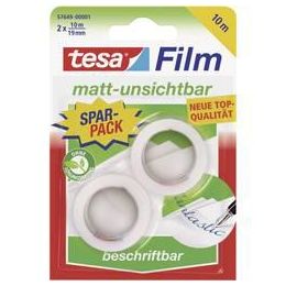 tesa 57649-00001-01 tesafilm Invisible Transparent (L x B) 10 m x 19 mm 2 St.