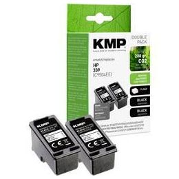 KMP Druckerpatrone ersetzt HP 339, C8767E Kompatibel 2er-Pack Schwarz H25D 1023,4021