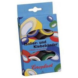 Coroplast 28839 28839 PVC-Klebeband-Set Blau, Gelb, Rot, Schwarz, Wei&szlig;, Gr&uuml;n (L x B) 3 m x 19 mm 6 St.
