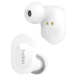 Belkin SoundForm Play In Ear Headset Bluetooth&reg; Wei&szlig; Headset, Ladecase, Schwei&szlig;resistent