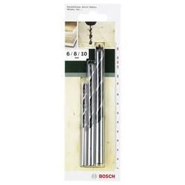 Bosch Accessories 2609255308 Holz-Spiralbohrer-Set 3teilig 6 mm, 8 mm, 10 mm Zylinderschaft 1 Set