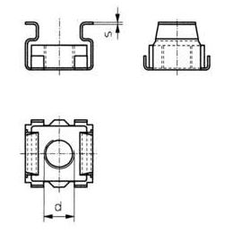 TOOLCRAFT 521835 K&auml;figmuttern M6 Stahl 10 St.