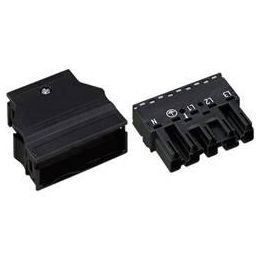 WAGO 770-115/K010-165 Netz-Steckverbinder WINSTA MIDI Stecker, gerade Gesamtpolzahl: 4 + PE 25 A Schwarz 1 St.
