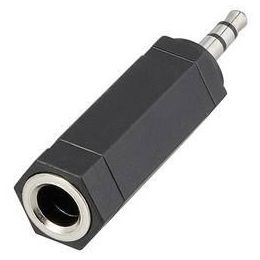 SpeaKa Professional SP-13808968 Klinke Audio Adapter [1x Klinkenstecker 3.5 mm - 1x Klinkenbuchse 6.35 mm] Schwarz