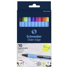 Schneider Schreibger&auml;te Slider Edge XB Karton-Etui 10 St&uuml;ck Promotion 152260 Kugelschreiber Schreibfarbe: Schwarz, Rot, Blau, Hellgr&uuml;n, Gelb, Orange, Violett,