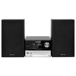 Grundig CMS 3000 Stereoanlage DAB+, Bluetooth&reg;, CD, USB, AUX, 2 x 15 W Schwarz, Silber