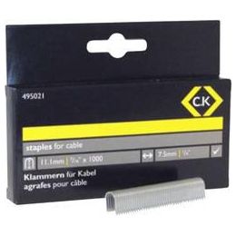 C.K 495021 Tackerklammern 1 St. Abmessungen (L x B) 10 mm x 7.5 mm