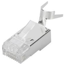 Digitus DN-219604 DIGITUS CAT 6A Modularstecker f&uuml;r Rundkabel, geschirmt, 100 Stk. DN-219604 RJ45 Stecker Polzahl Sensoren 8P8C Silber, Transparent 1 St.