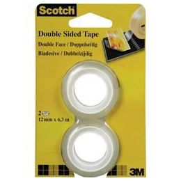 Scotch FT-5100-4927-1 136R2 Doppelseitiges Klebeband Scotch&reg; 665 Transparent (L x B) 6.3 m x 12 mm 2 St.
