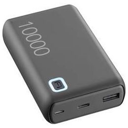 Cellularline CELLULARLINE - Power Bank ESSENCE Turbo 10000 Black - Batterie Powerbank 10000 mAh Li-Ion Micro USB, USB-A, USB-C&reg; Schwarz