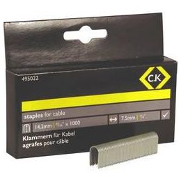 C.K 495022 Tackerklammern 1 St. Abmessungen (L x B) 14 mm x 7.5 mm