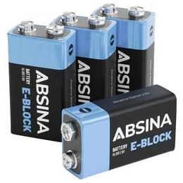 Absina 9 V Block-Batterie Alkali-Mangan 580 mAh 9 V 4 St.
