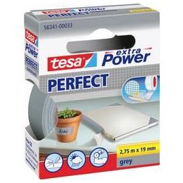 tesa PERFECT 56341-00033-03 Gewebeklebeband tesa&reg; extra Power Grau (L x B) 2.75 m x 19 mm 1 St.