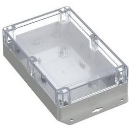 TRU COMPONENTS 6U07211406737 TC-13865332 Industrie-Geh&auml;use 243.5 x 141.5 x 60.1 ABS-PC Lichtgrau, Transparent 1 St.