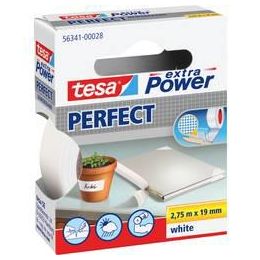 tesa PERFECT 56341-00028-03 Gewebeklebeband tesa&reg; extra Power Wei&szlig; (L x B) 2.75 m x 19 mm 1 St.