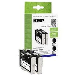 KMP Druckerpatrone ersetzt Epson T0711 Kompatibel 2er-Pack Schwarz E107D 1607,4021