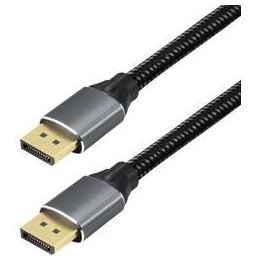 Maxtrack DisplayPort Anschlusskabel DisplayPort Stecker 1.5 m Schwarz C303-1,5L 16K UHD, Aluminium-Stecker, vergoldete Steckkontakte DisplayPort-Kabel